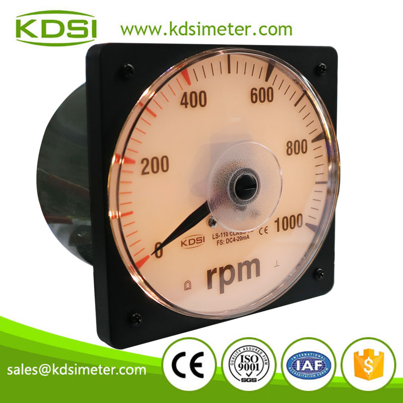 Original manufacturer high Quality LS-110 DC4-20mA 1000rpm backlighting analog rpm panel meter ...