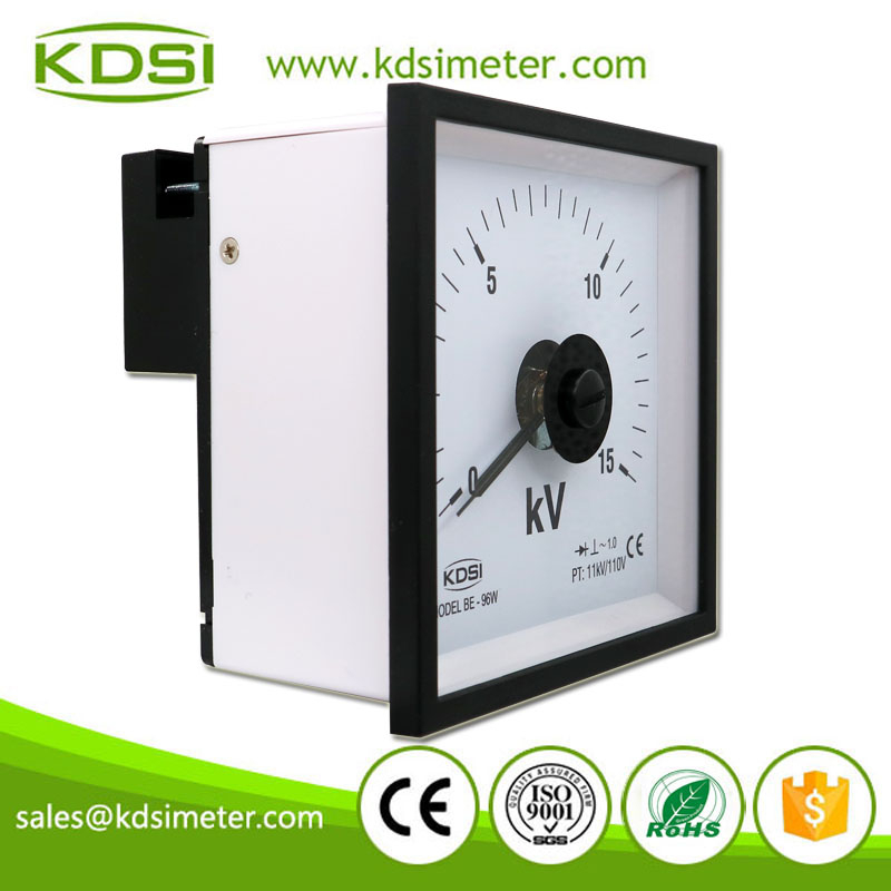 CE Certificate BE-96W AC15kV 11kV/110V Wide Angle Analog AC Panel Mount Voltmeter - Buy meter ...