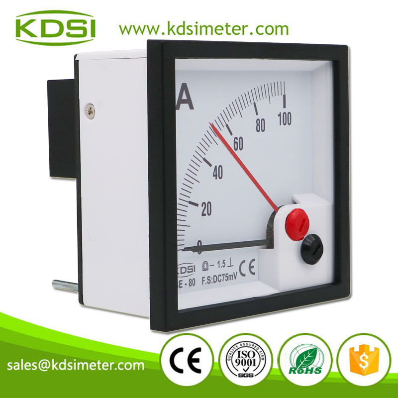 Hot Sales BE-80 DC75mV 100A Double Pointer Analog DC Panel High Precision Ammeter - Buy ammeter ...