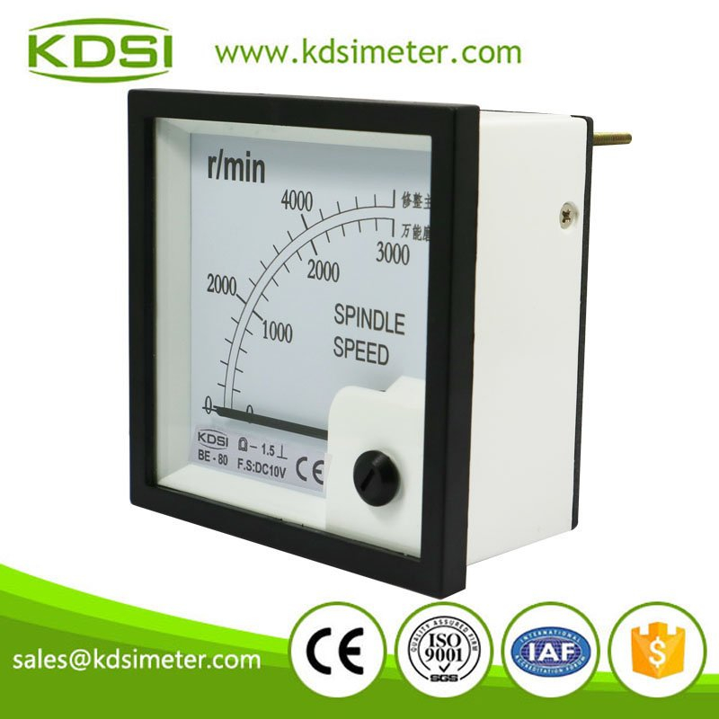 China Supplier BE-80 DC10V 3000 r/min analog panel spindle speed meter ...