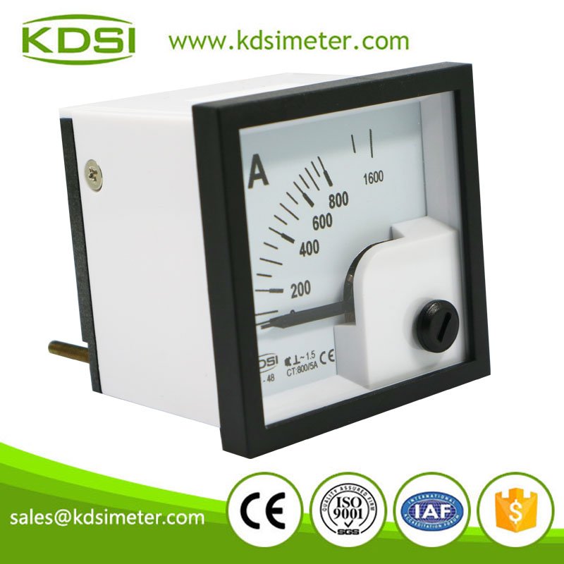 Mini type KDSI BE-48 AC800/5A small analog panel ampere meter - Buy ...
