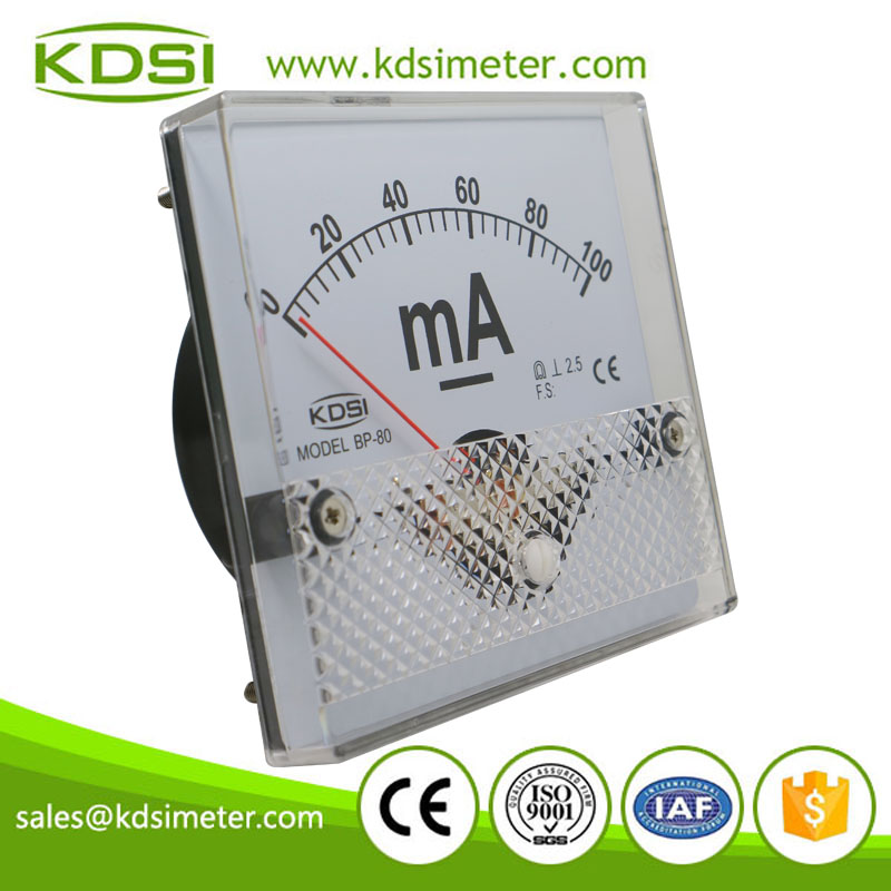 KDSI electronic apparatus BP-80 DC100mA analog panel dc milliammeter ...