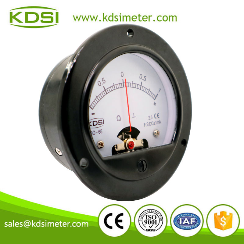 High quality BO-65 DC+-1mA dc analog round panel mount ammeter - Buy ...