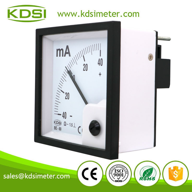 Portable Precise BE-80 DC+-40mA Analog DC Ammeter Current Panel Meter ...