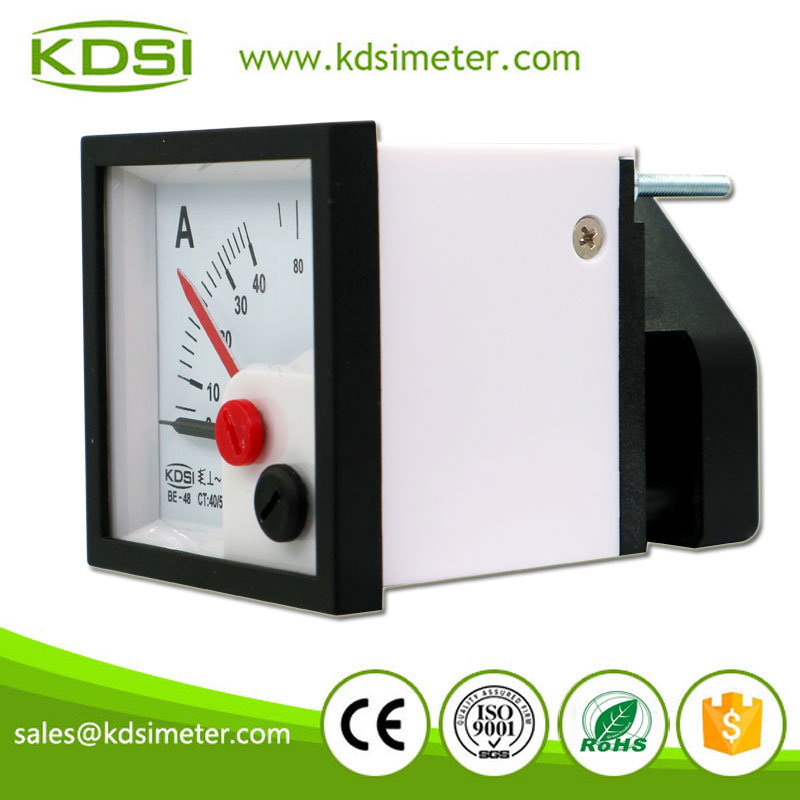 Easy Installation BE-48 AC40/5A Double Pointer Analog Panel AC Ampere ...