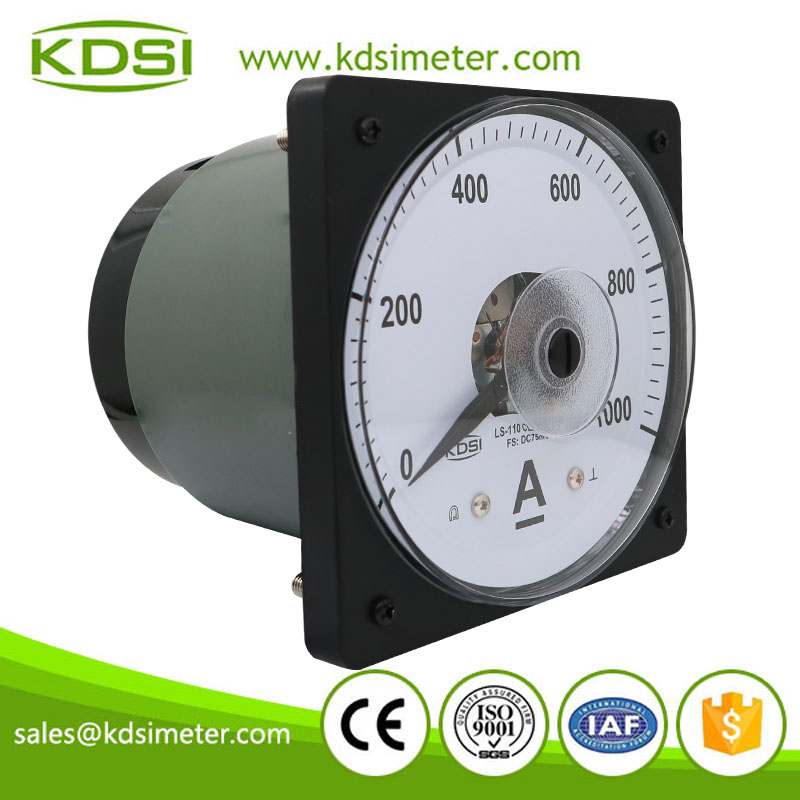 Classical LS-110 DC75mV 1000A wide angle dc analog panel mount ammeter ...