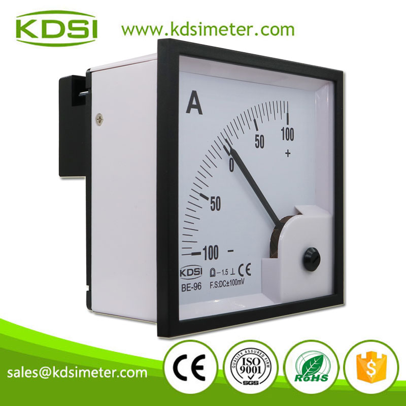 CE Approved BE-96 DC+-100mV +-100A Analog DC Panel Current Ammeter ...