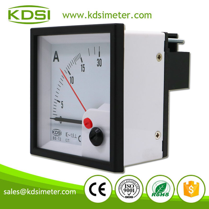 Portable Precise BE-72 AC15A Double Pointers AC Analog Panel Ammeter ...