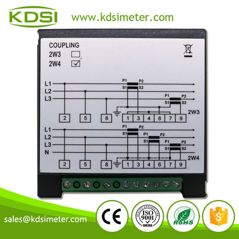 New Design WF96-X 3P4W -10-100kW 200/5A 440V Analog Panel Mounting kW ...