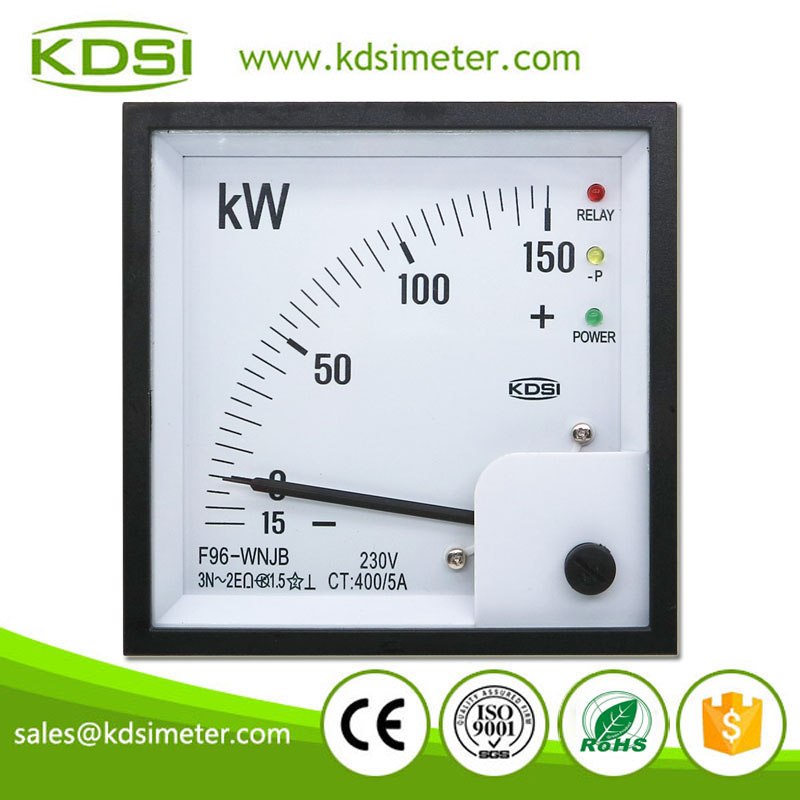 Multi-Purpose F96-WNJB -15-150kW 230V 400/5A Analog Panel Watt meter ...