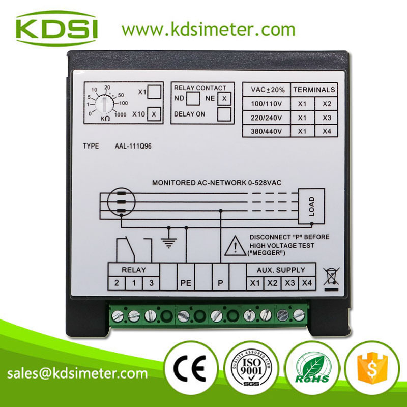 High Quality AAL-111Q96 AC440V AC Analog Insulation Monitor Panel Meter ...