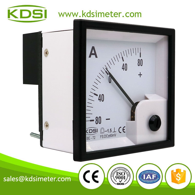 KDSI electronic apparatus BE-72 DC+-60mV +-80A analog dc panel mount ...