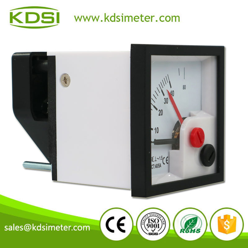 Easy Installation BE-48 AC40/5A Double Pointer Analog Panel AC Ampere ...